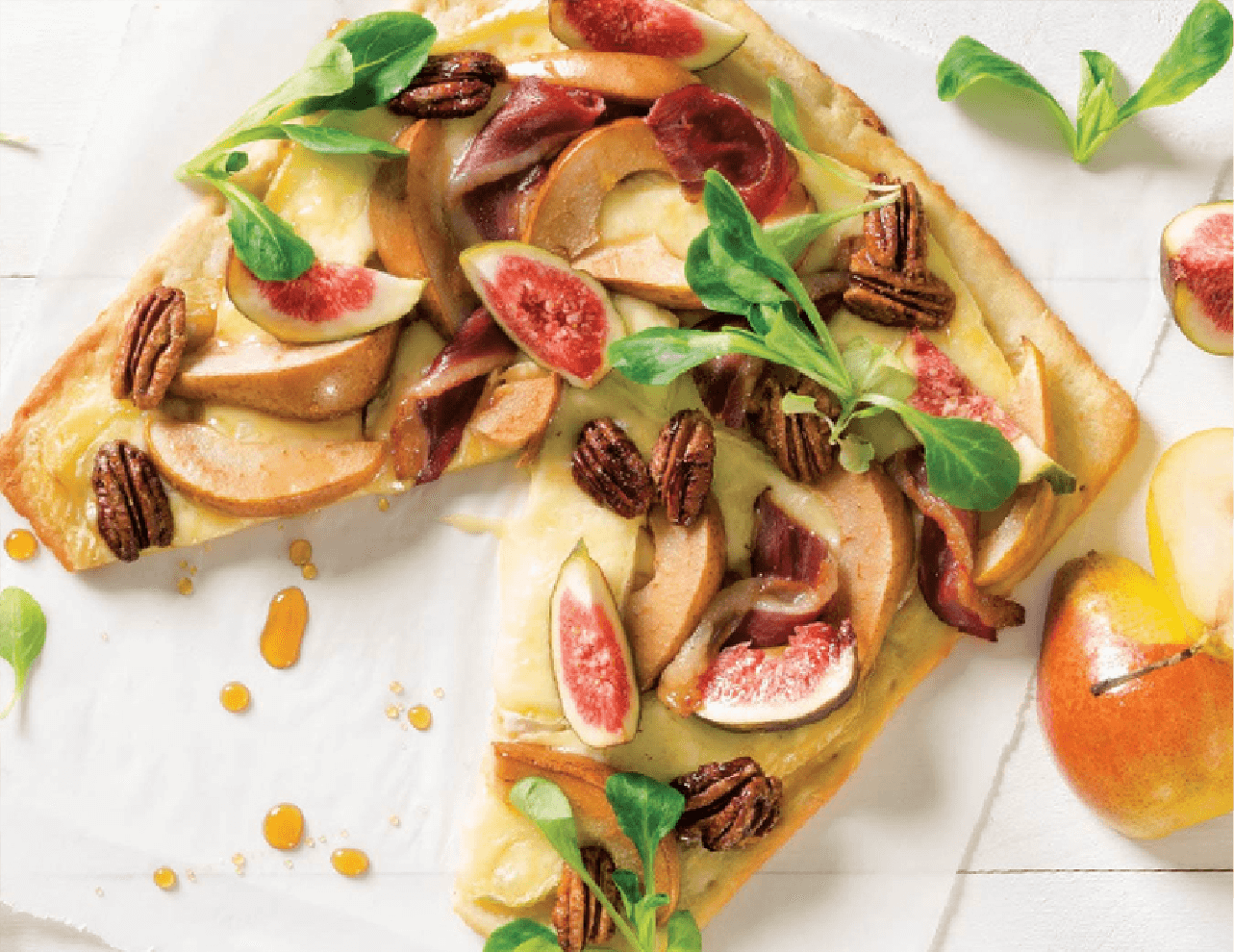 Smoked Duck, Pear & Maple Syrup Pizza - Humanity Bakery